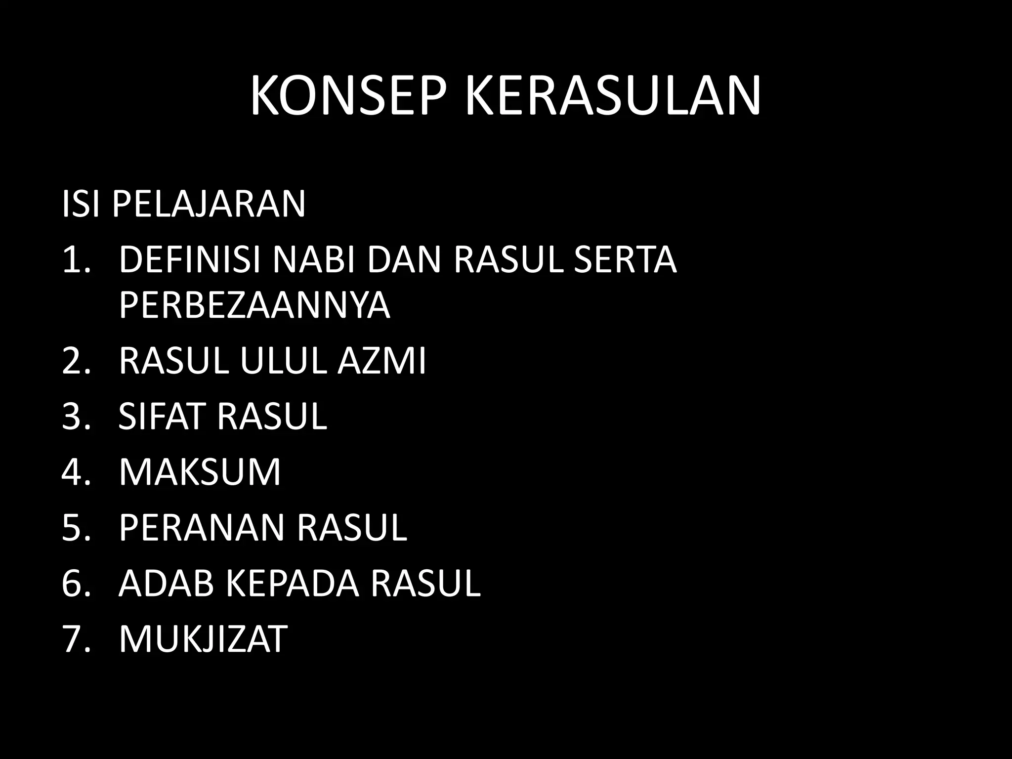 Konsep kerasulan | PPTX