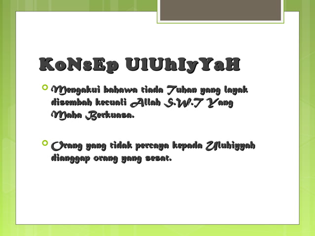 Konsep ketuhanan | PPT
