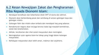 Konsep kewajipan zakat dan pengharaman riba dalam kehidupan manusia | PPT