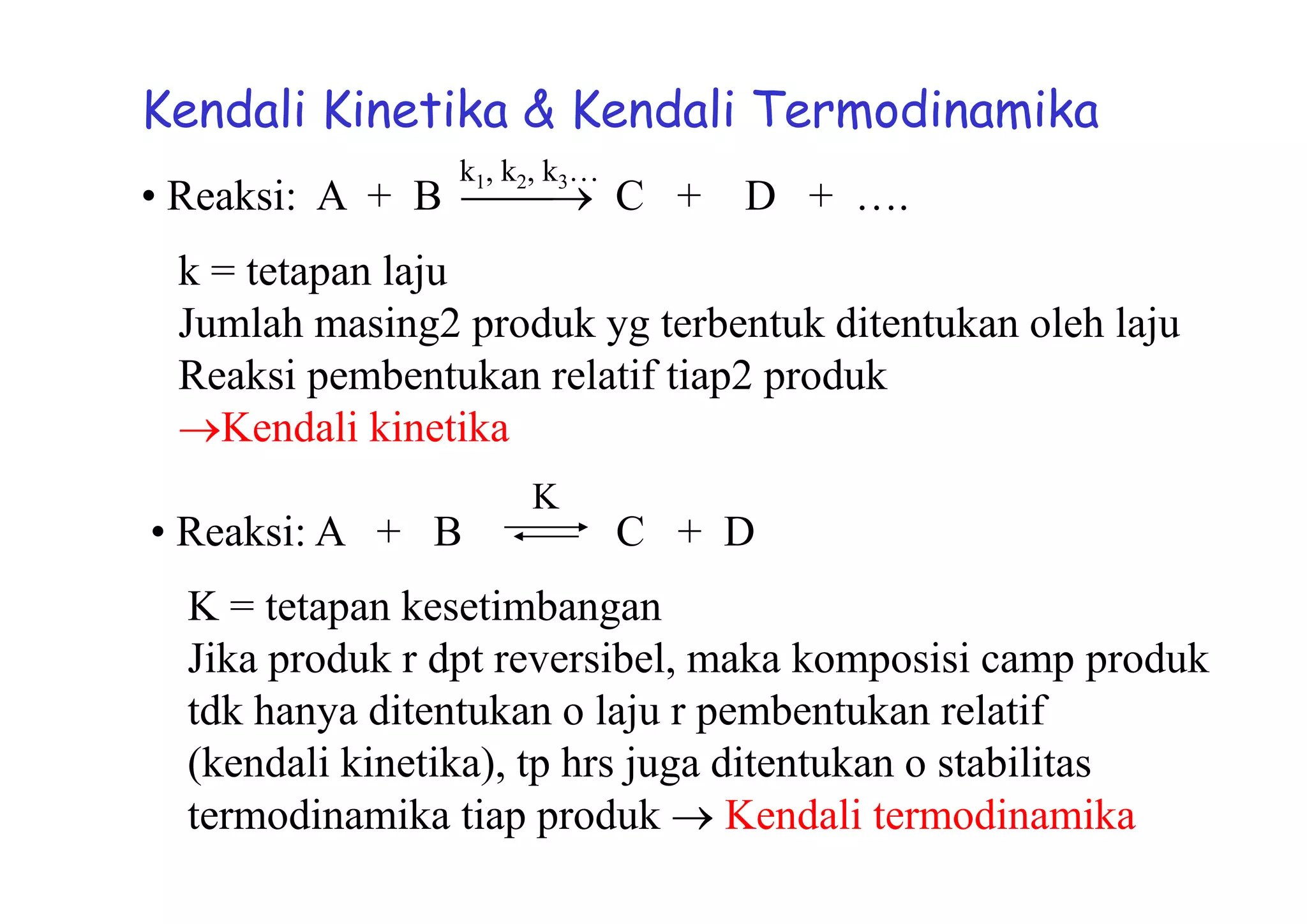 Konsep kinetika dan energitika reaksi | PPT