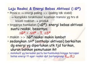 Konsep kinetika dan energitika reaksi | PPT