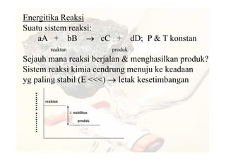 Konsep kinetika dan energitika reaksi | PPT