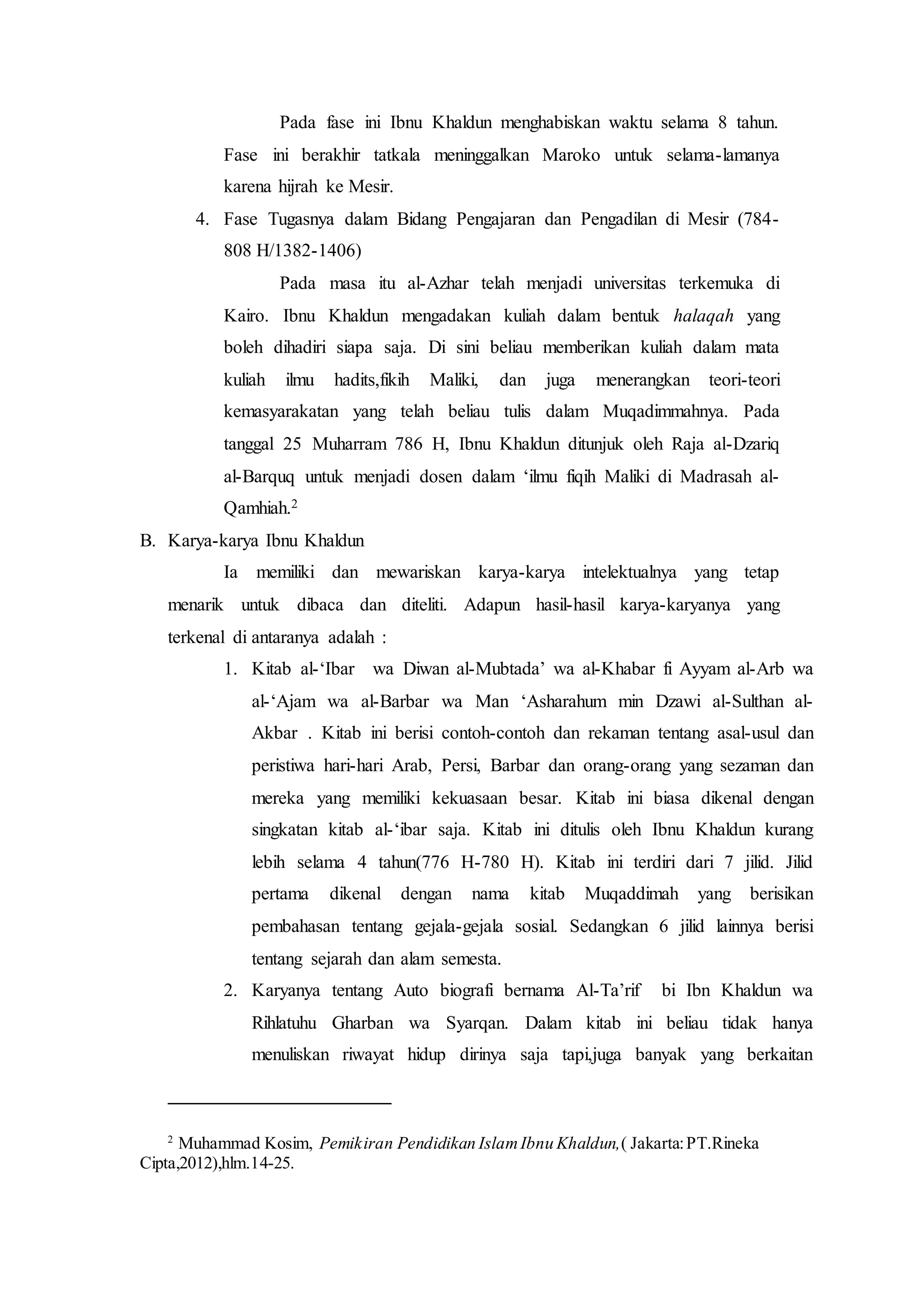 Konsep klasifikasi ilmu menurut ibnu khaldun | DOCX