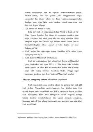 Konsep klasifikasi ilmu menurut ibnu khaldun | DOCX