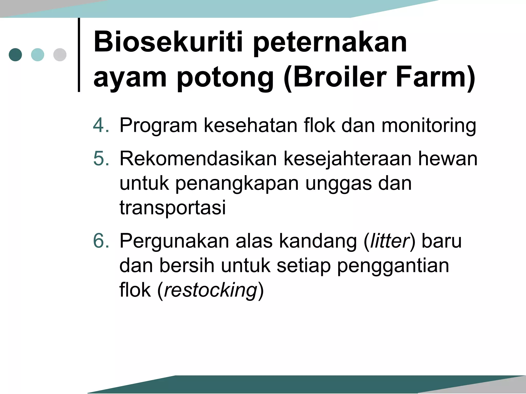 Konsep Kompartemen Bebas Avian Influenza - Komnas FBPI, Kemenko Kesra, 2006 | PPT