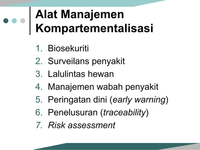 Konsep Kompartemen Bebas Avian Influenza - Komnas FBPI, Kemenko Kesra, 2006 | PPT