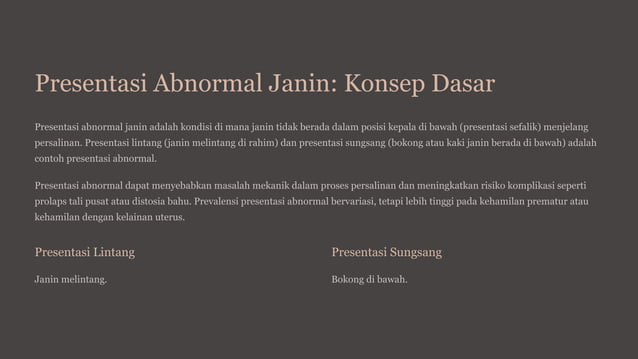 KONSEP KOMPLIKASI PADA PERSALINAN PPTKEB | PPTX