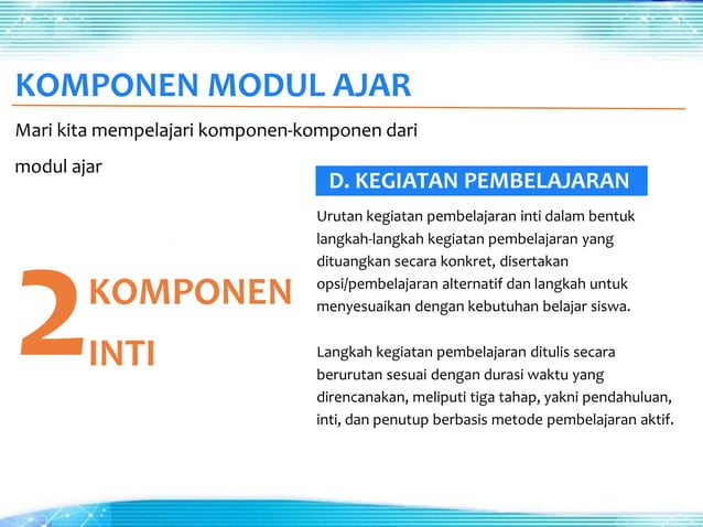 Materi Dasar Konsep Konsep Komponen Modul Ajar | PPTX