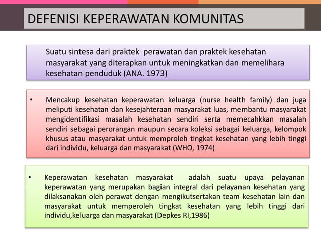 Konsep keperawatan komunitas | PPTX