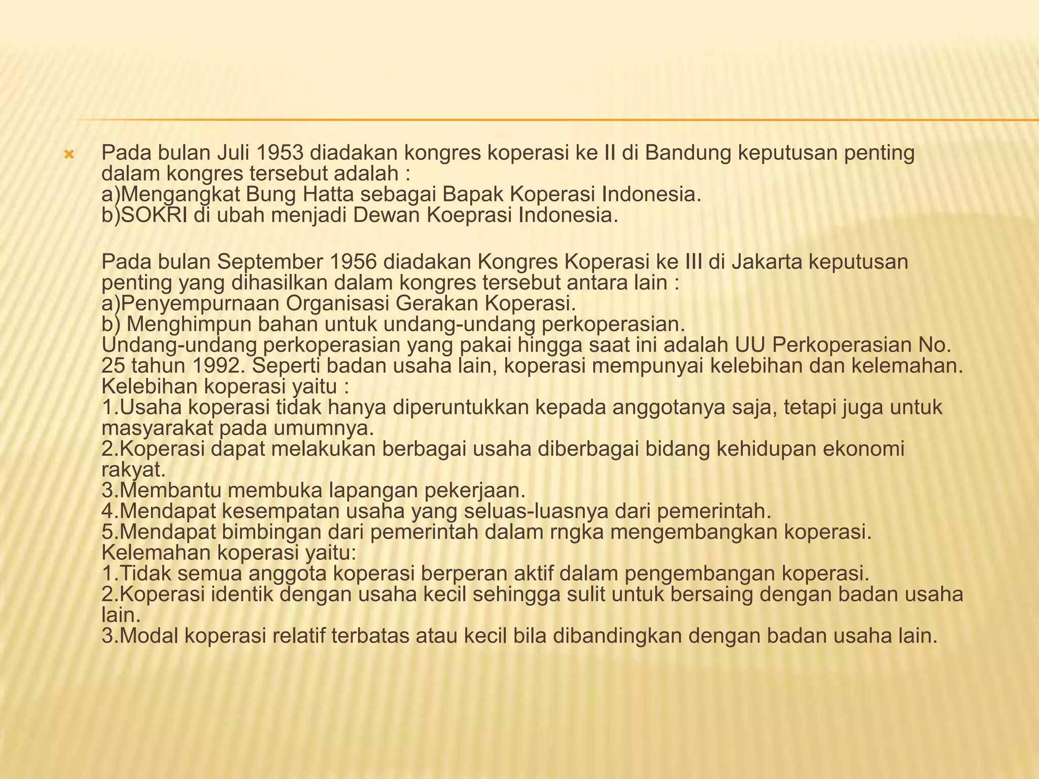 Konsep koperasi,sejarah dan aliran koperasi indonesia | PPTX