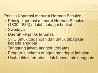 Konsep koperasi,sejarah dan aliran koperasi indonesia | PPTX