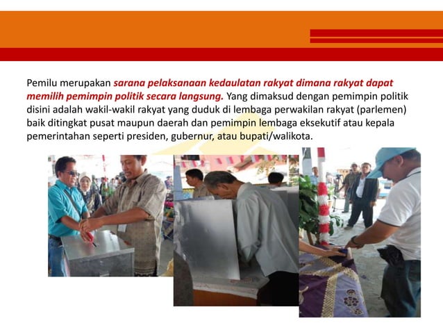 PENINGKATAN PERAN SERTA MASYARAKAT DALAM PEMILU | PPTX