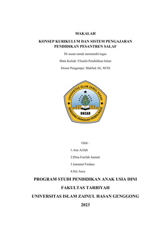 Konsep Kurikulum dan Sistem Pengajaran Pendidikan Pesantren Salaf .pdf