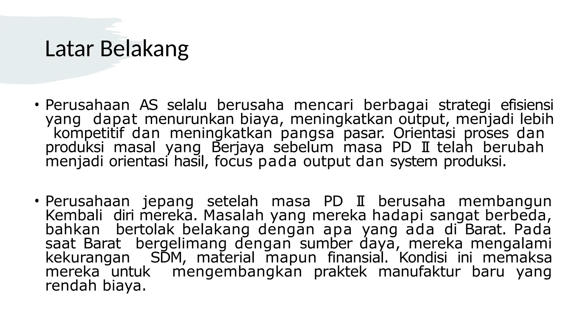 SALAH SATU KONSEP PADA MANFUCTURING LEAN MANUFACTURING | PPTX