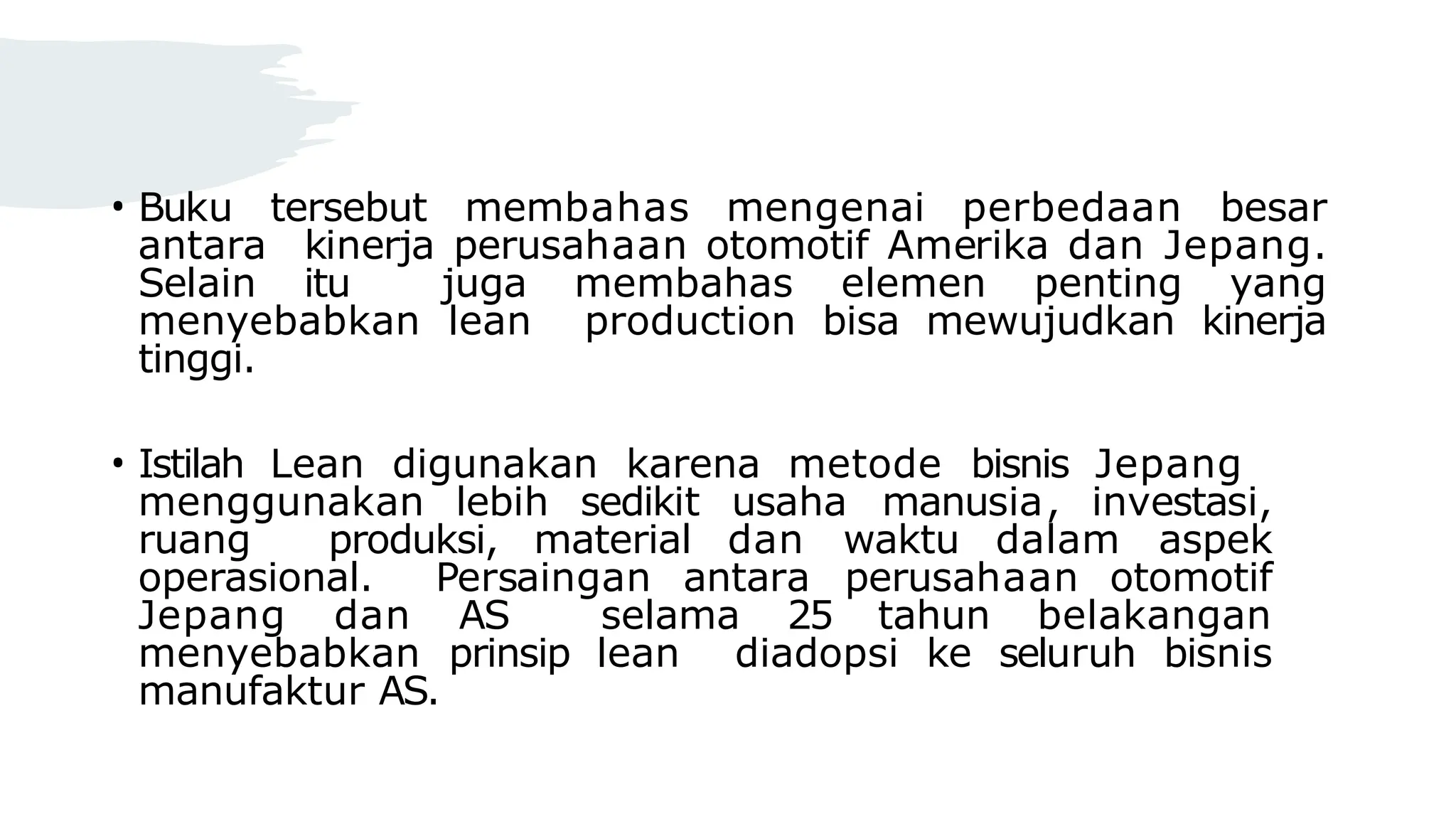 SALAH SATU KONSEP PADA MANFUCTURING LEAN MANUFACTURING | PPTX