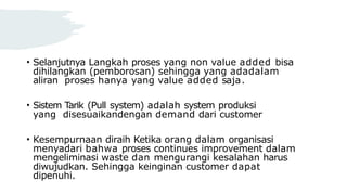 SALAH SATU KONSEP PADA MANFUCTURING LEAN MANUFACTURING | PPTX