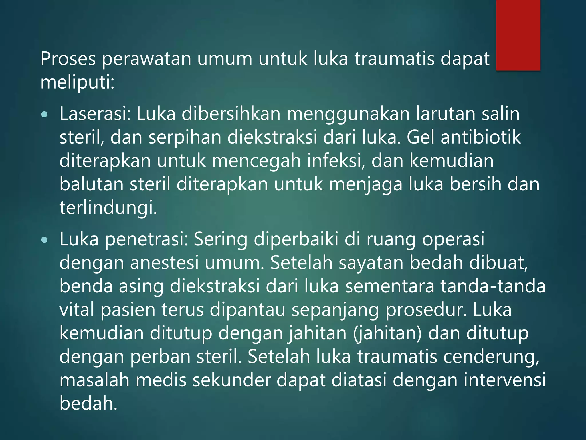 Konsep luka traumatic | PPT