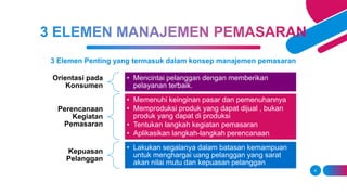 Konsep manajemen pemasaran | PPTX