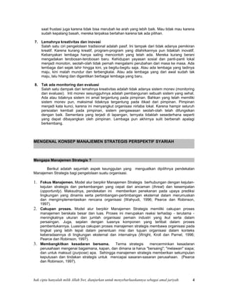 Konsep Manajemen Strategis Dan Implementasinya | PDF
