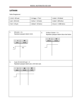 Latih tubi masa dan waktu (bahagi) | DOCX