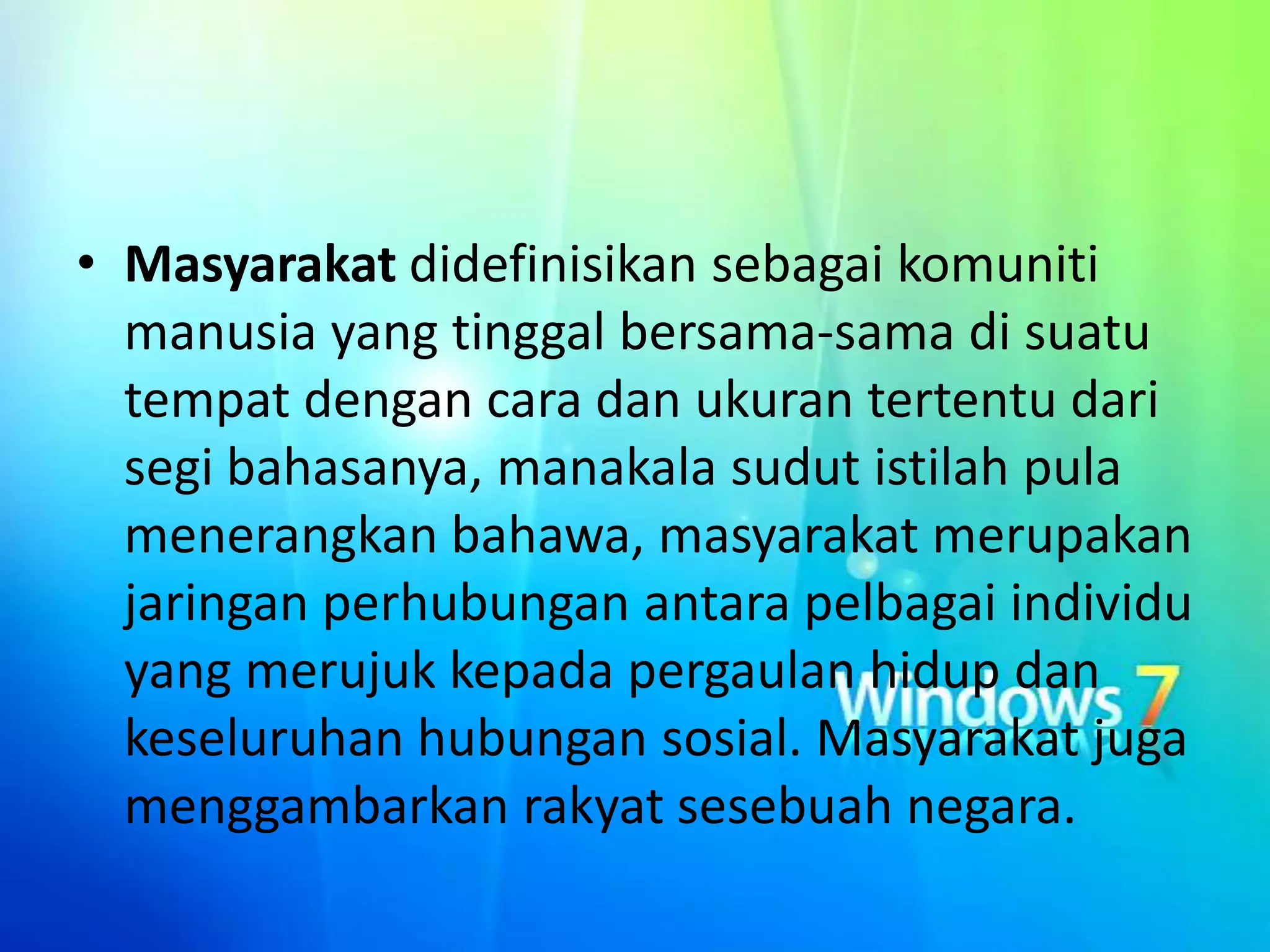 Konsep masyarakat | PPTX