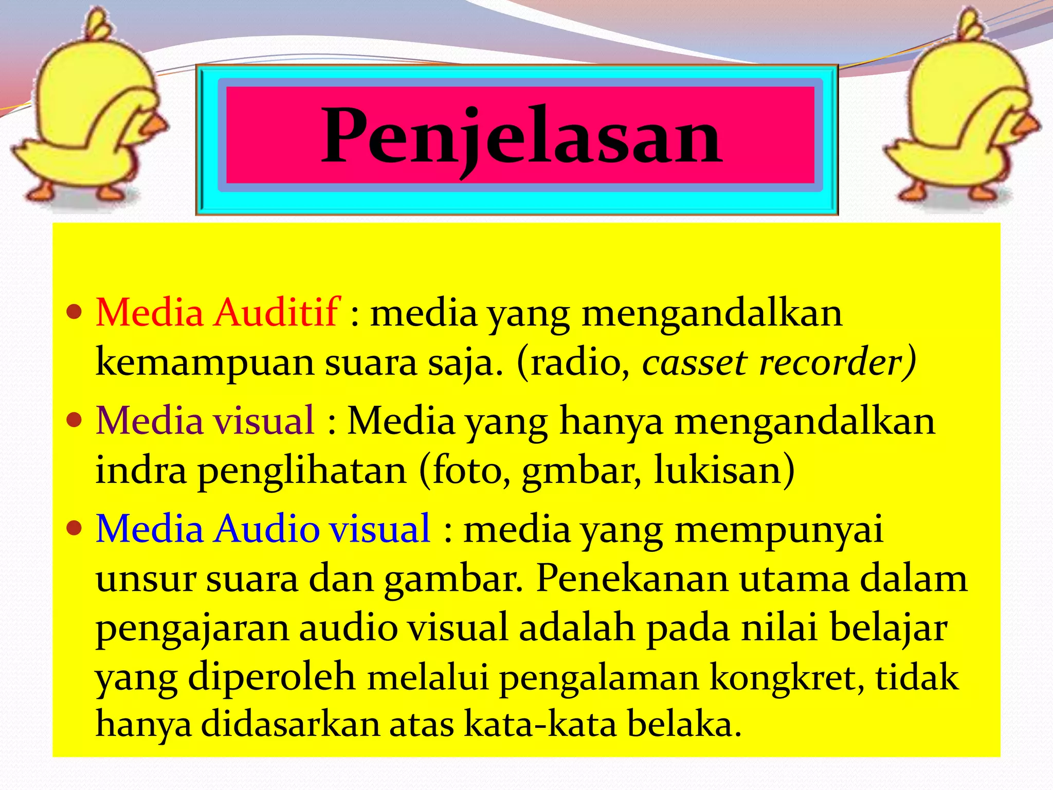 Konsep media audio pembelajaran | PPTX
