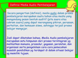 Konsep media audio pembelajaran | PPTX