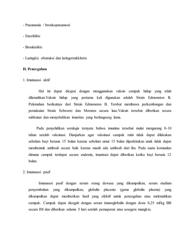 Konsep medis kasus morbili AKPER PEMKAB MUNA | DOCX