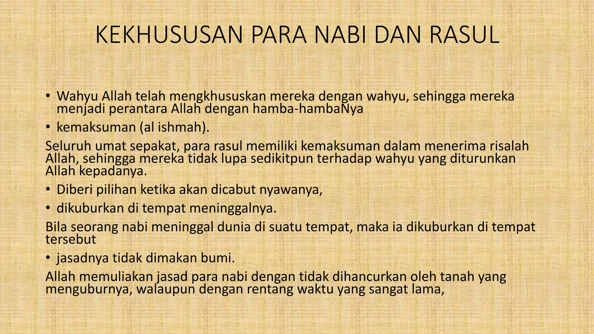 Ma'rifatun Nabi ( konsep mengenal rasul) | PPTX