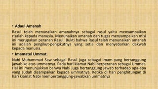 Ma'rifatun Nabi ( konsep mengenal rasul) | PPTX