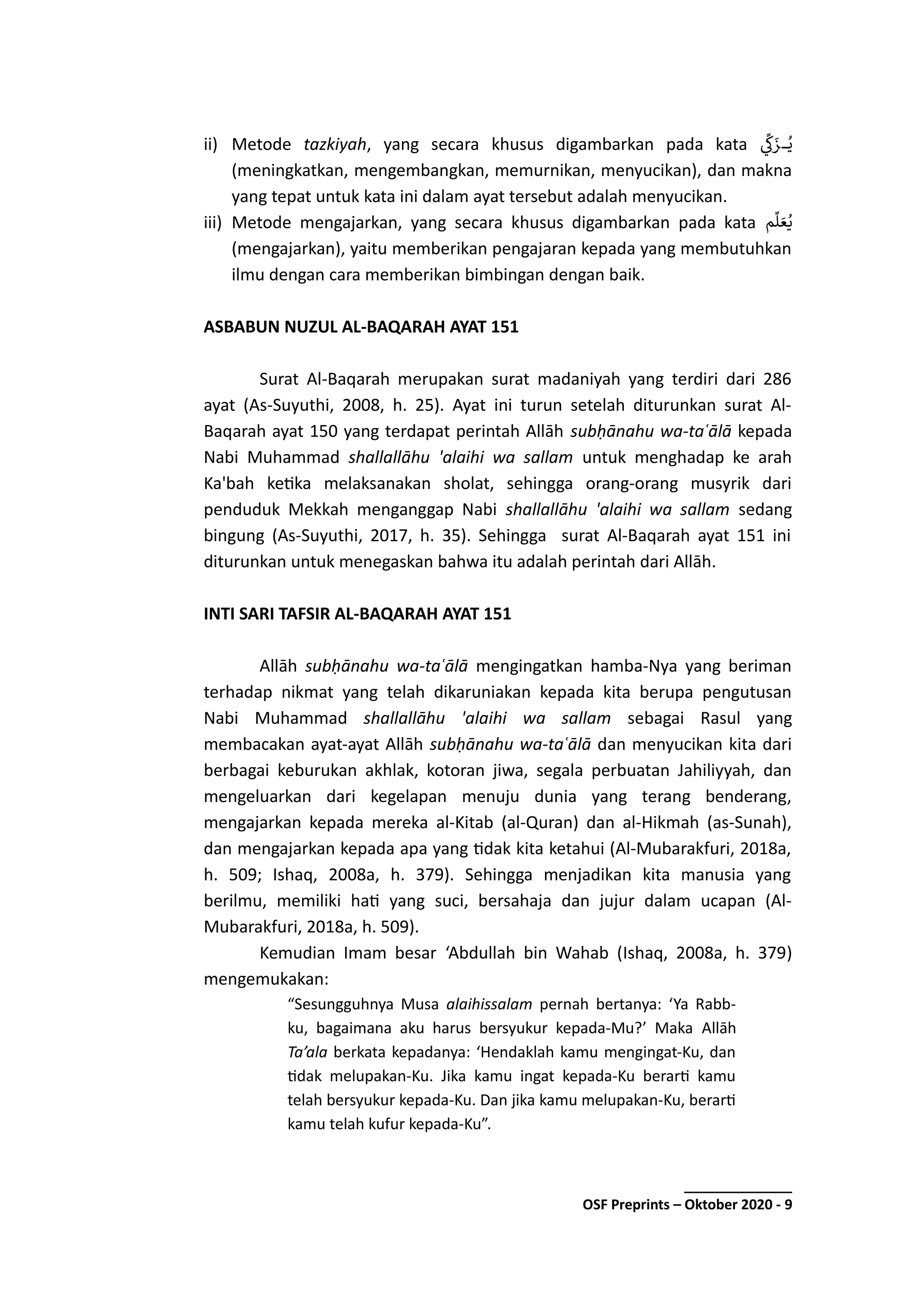 TAFSIR AYAT-AYAT AL-QURAN TENTANG KONSEP METODE PEMBELAJARAN (PANDUAN PENGEMBANGAN METODE ...