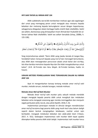 TAFSIR AYAT-AYAT AL-QURAN TENTANG KONSEP METODE PEMBELAJARAN (PANDUAN PENGEMBANGAN METODE ...