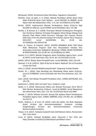 TAFSIR AYAT-AYAT AL-QURAN TENTANG KONSEP METODE PEMBELAJARAN (PANDUAN PENGEMBANGAN METODE ...