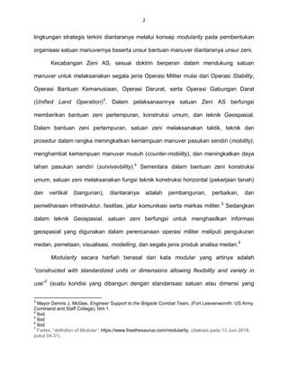 Konsep modularity pada transformasi organisasi batalyon zeni wahyu wwn ...