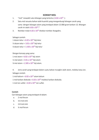 Konsep mol | DOCX