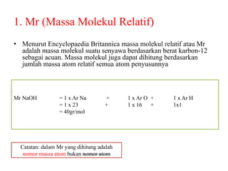 Konsep Mol dalam perhitungan kimia analitik | PPT