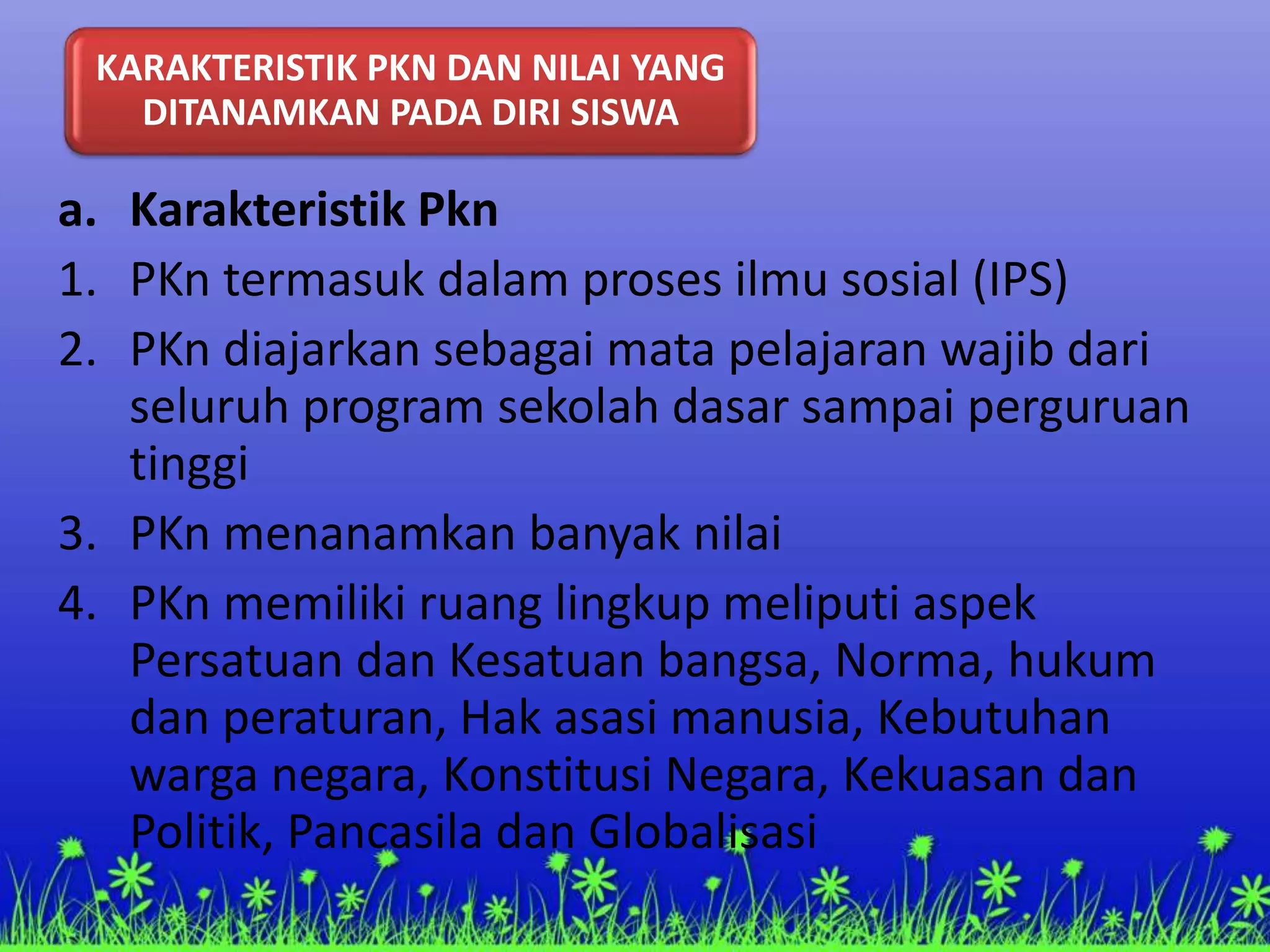Konsep nilai dalam PKn | PPTX