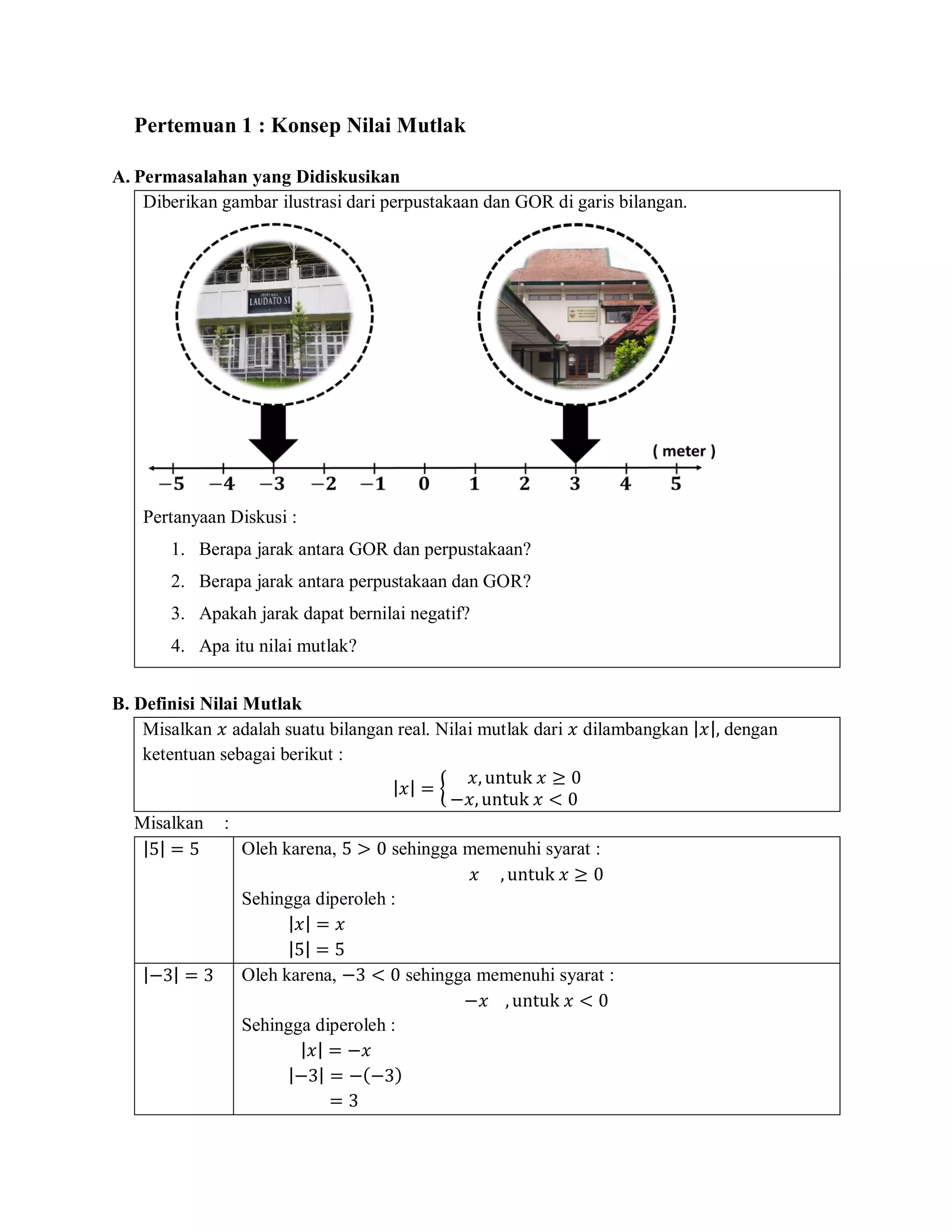 Konsep nilai mutlak | PDF