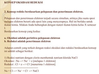 Konsep oksidasi reduksi | PPTX