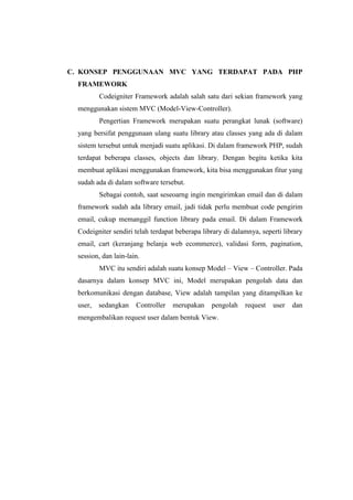 Konsep oop pada php dan mvc pada php framework, 1200631047 1200631018 ...