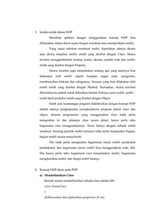 Konsep oop pada php dan mvc pada php framework, 1200631047 1200631018 ...