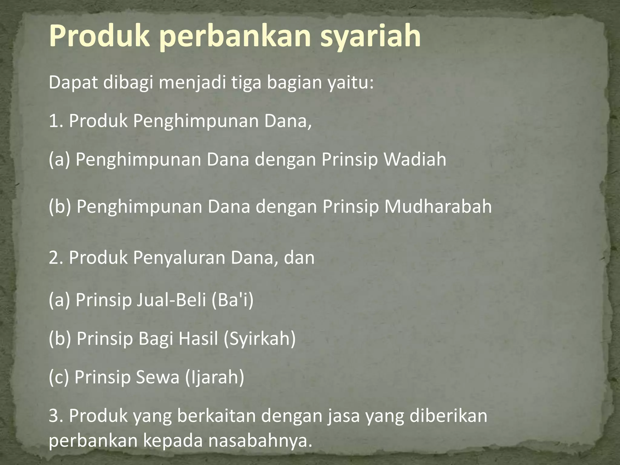 Konsep operasional perbankan syariah | PPTX