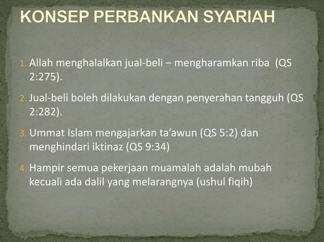 Konsep operasional perbankan syariah | PPTX