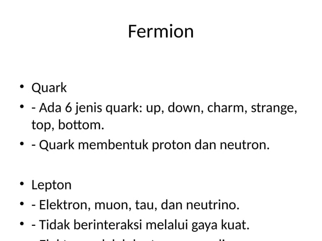 Konsep_Partikel_Elementer pengantar fisika | PPTX