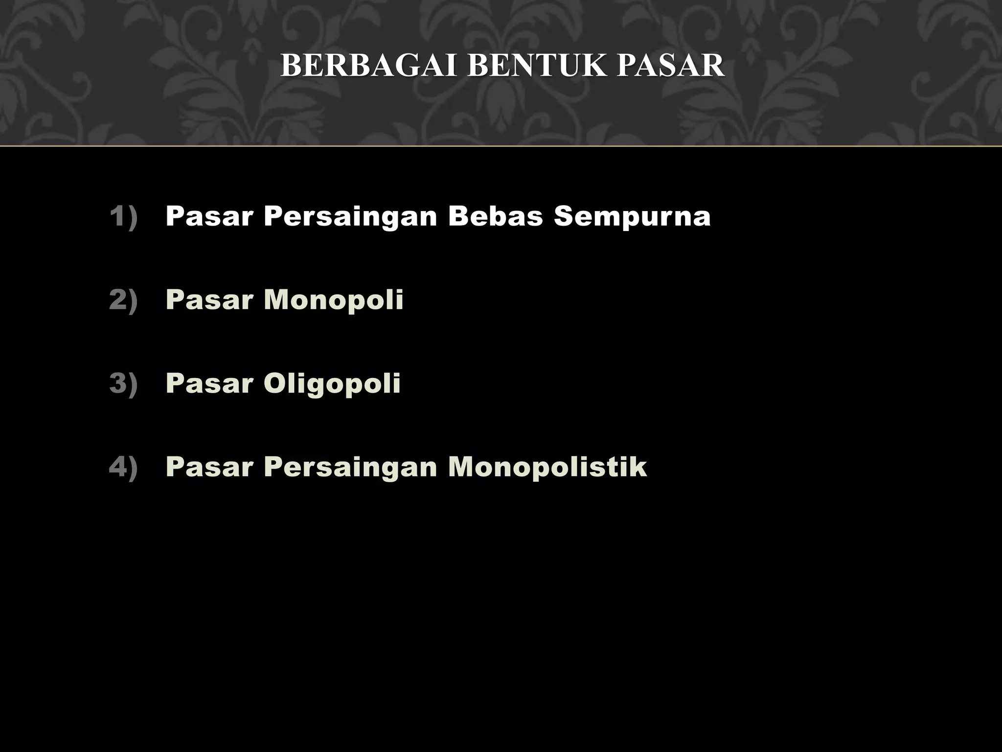 Konsep pasar dan terbentuknya harga pasar dalam perekonomian | PPTX