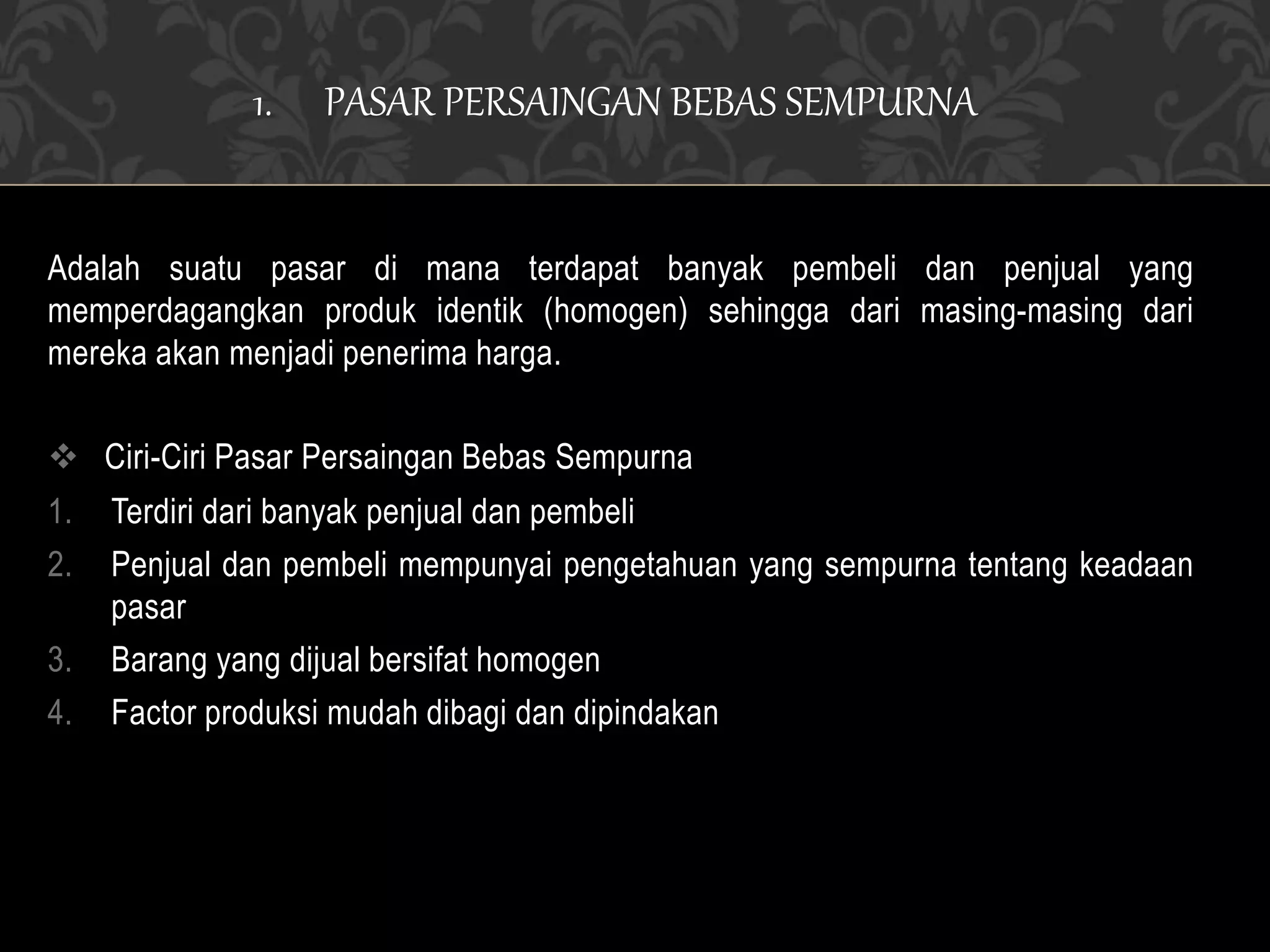 Konsep pasar dan terbentuknya harga pasar dalam perekonomian | PPTX