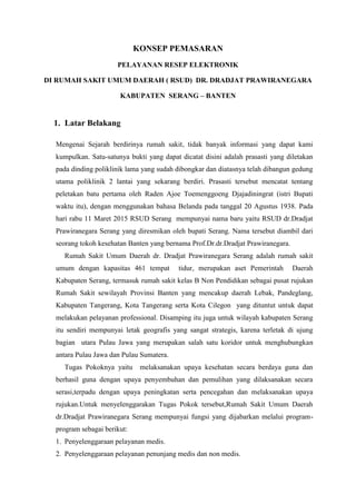 Iis Istifaiyatuddianah Konsep Pemasaran Pelayanan Resep Elektronik | PDF