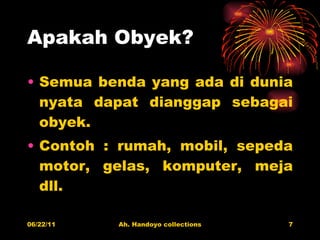 Konsep pemrograman berorientasi obyek | PPT