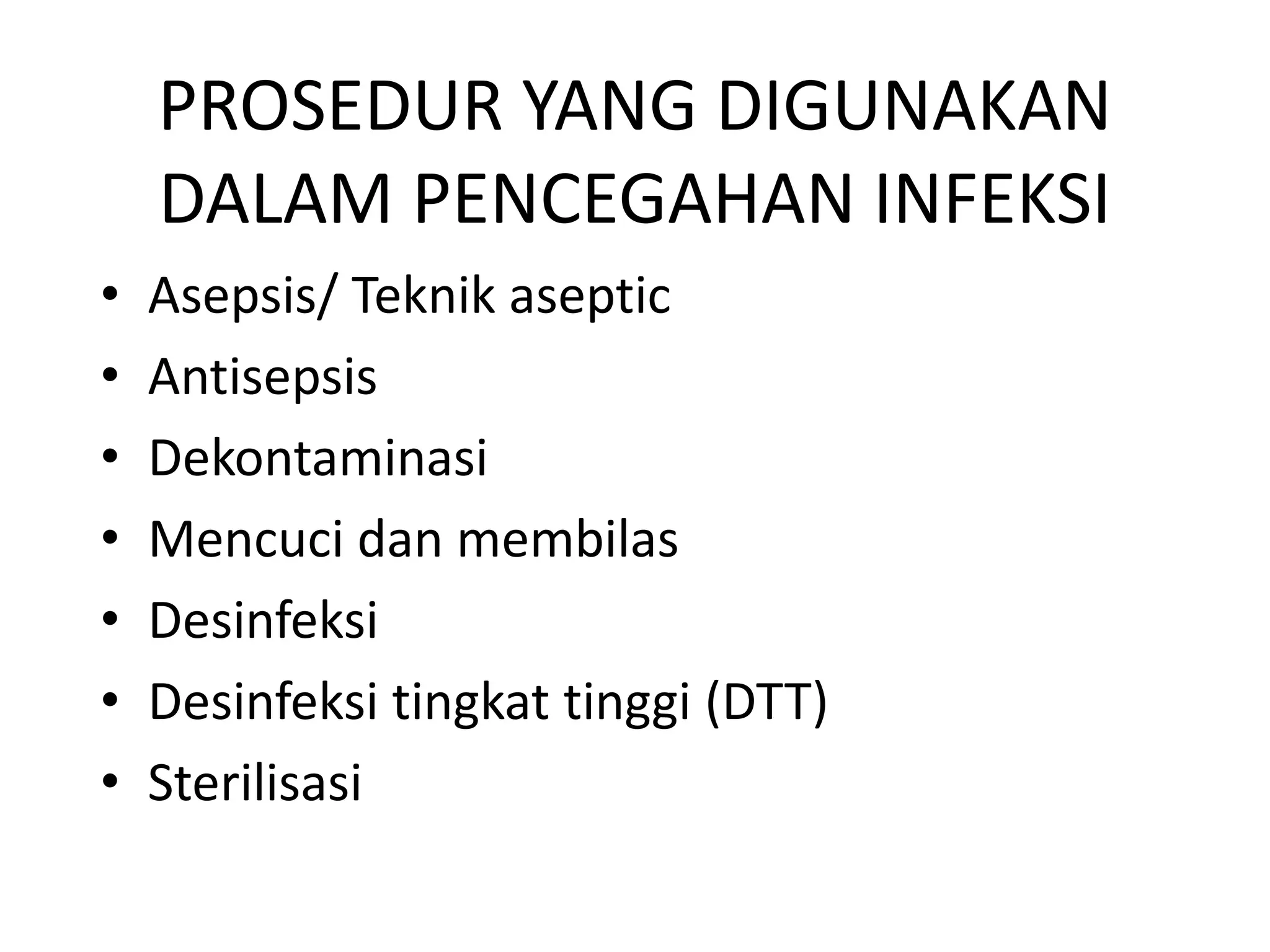 Konsep Pencegahan Infeksi di rumah sakit | PPTX