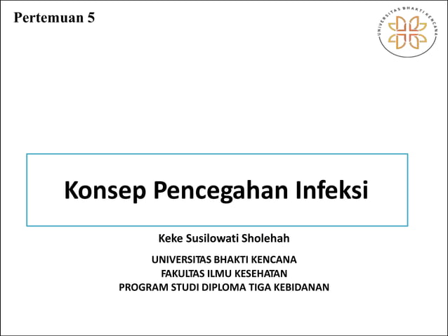 Konsep Pencegahan Infeksi di rumah sakit | PPTX
